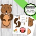 Printable Groundhog Paper Bag Puppet, Groundhog Day Paper Puppet Craft ...