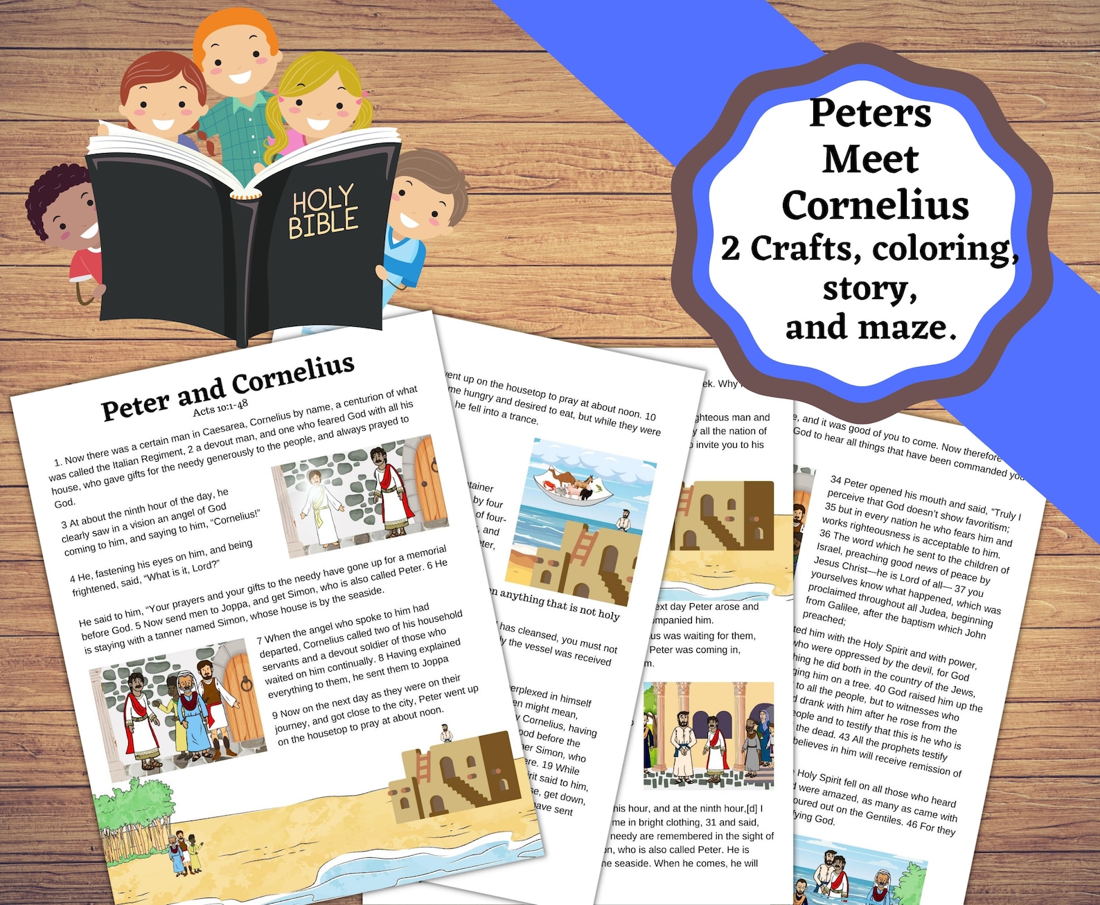 Printable Activity Set for Peter's Vision, and Peter Meets Cornelius ...