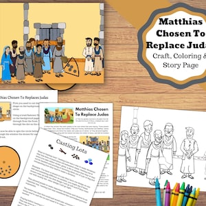 Printable Craft for Matthias Chosen to Replace Judas as One of the ...