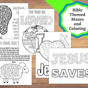 Printable Bible Themed Pages With Mazes That You Can Color. Fun Mazes ...