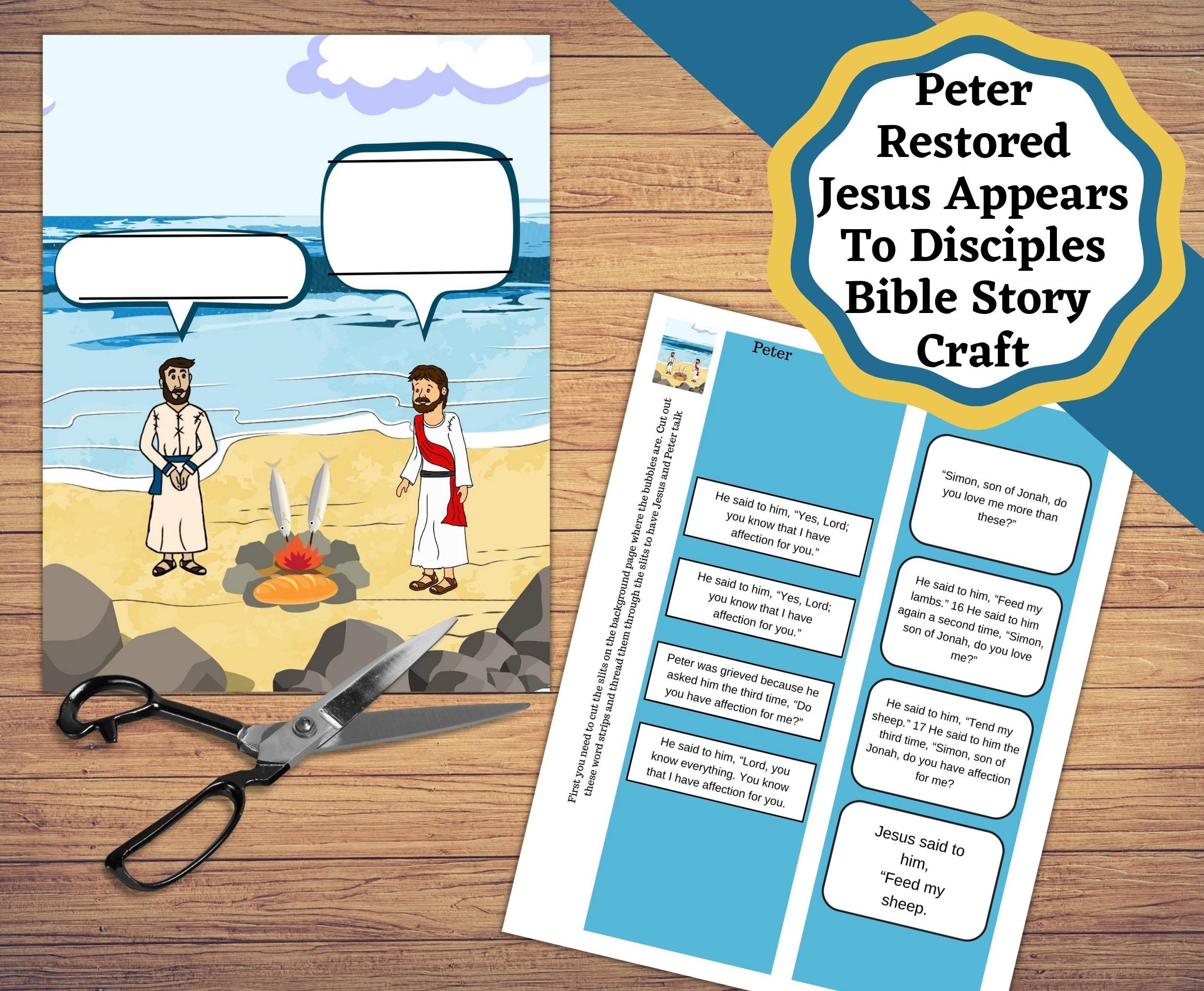 Printable Crafts for the Story of Jesus Appearing to His Disciples and ...
