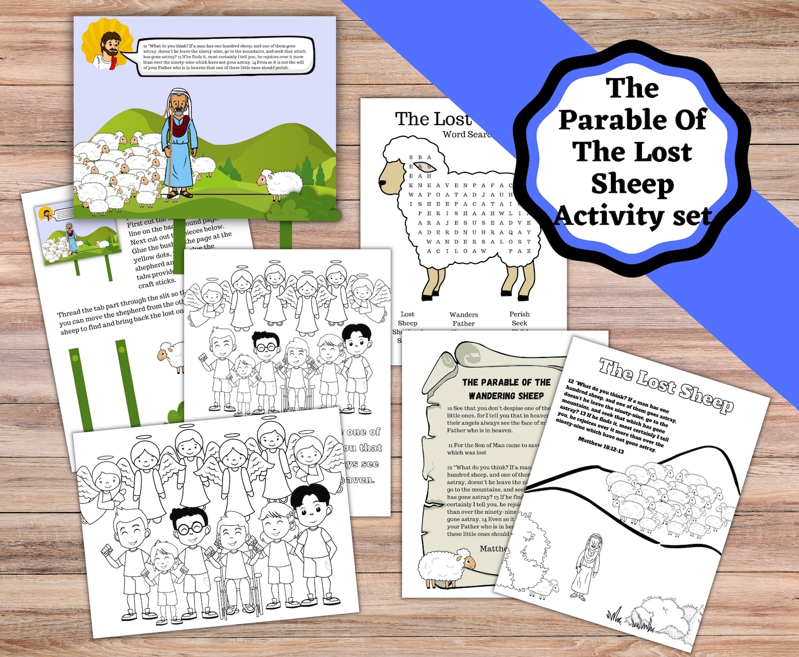 Printable Activity Set for the Parable of the Lost Sheep. Lost Sheep ...