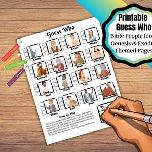 Printable Guess Who Game Pages. Guess Who Bible Persons Games. Bible ...