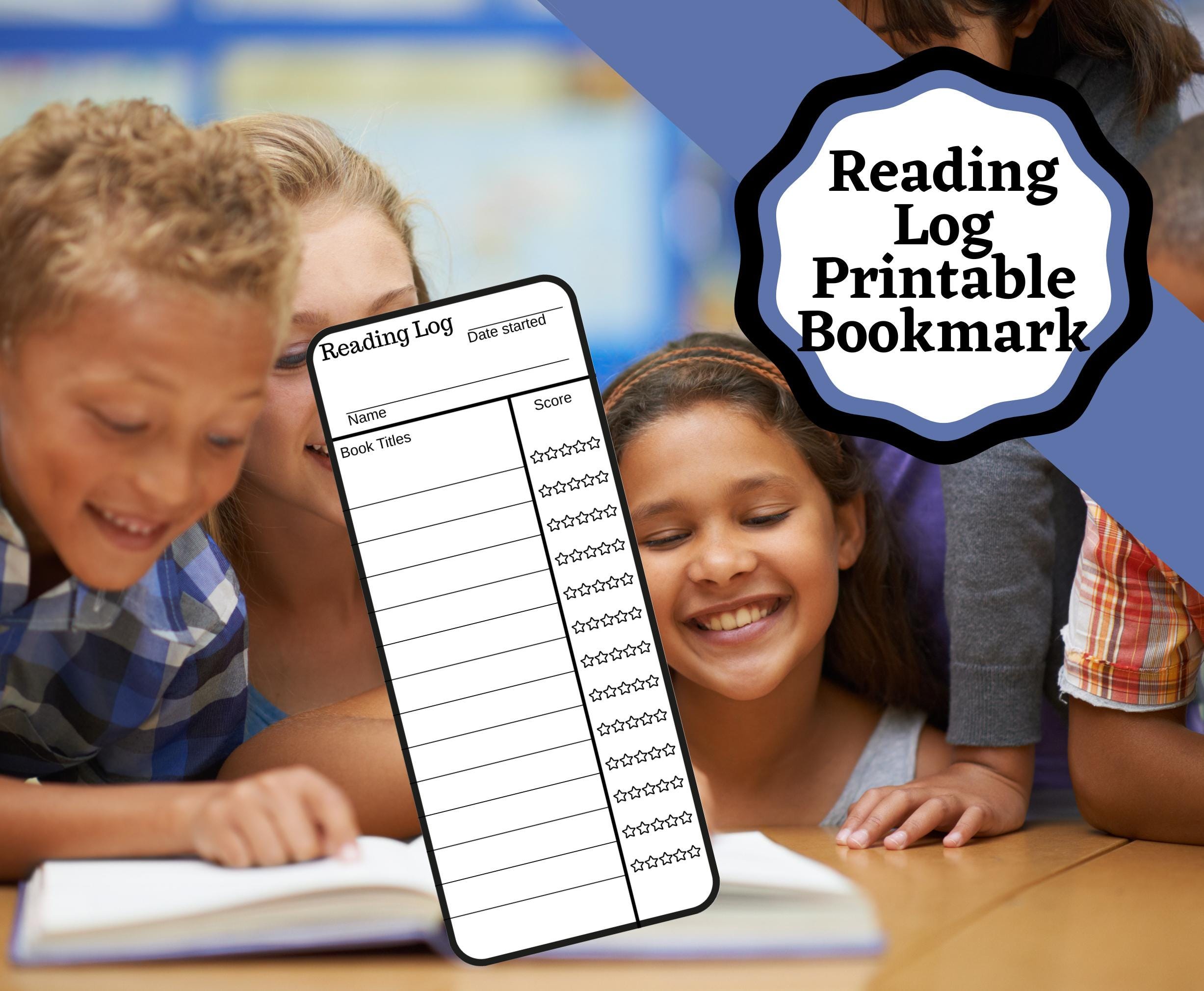 Reading Log Printable Bookmark. Easy to Print Bookmark to Track Your ...