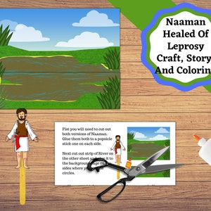 Naaman Healed of Leprosy, Printable Craft, Story, and Coloring Page ...
