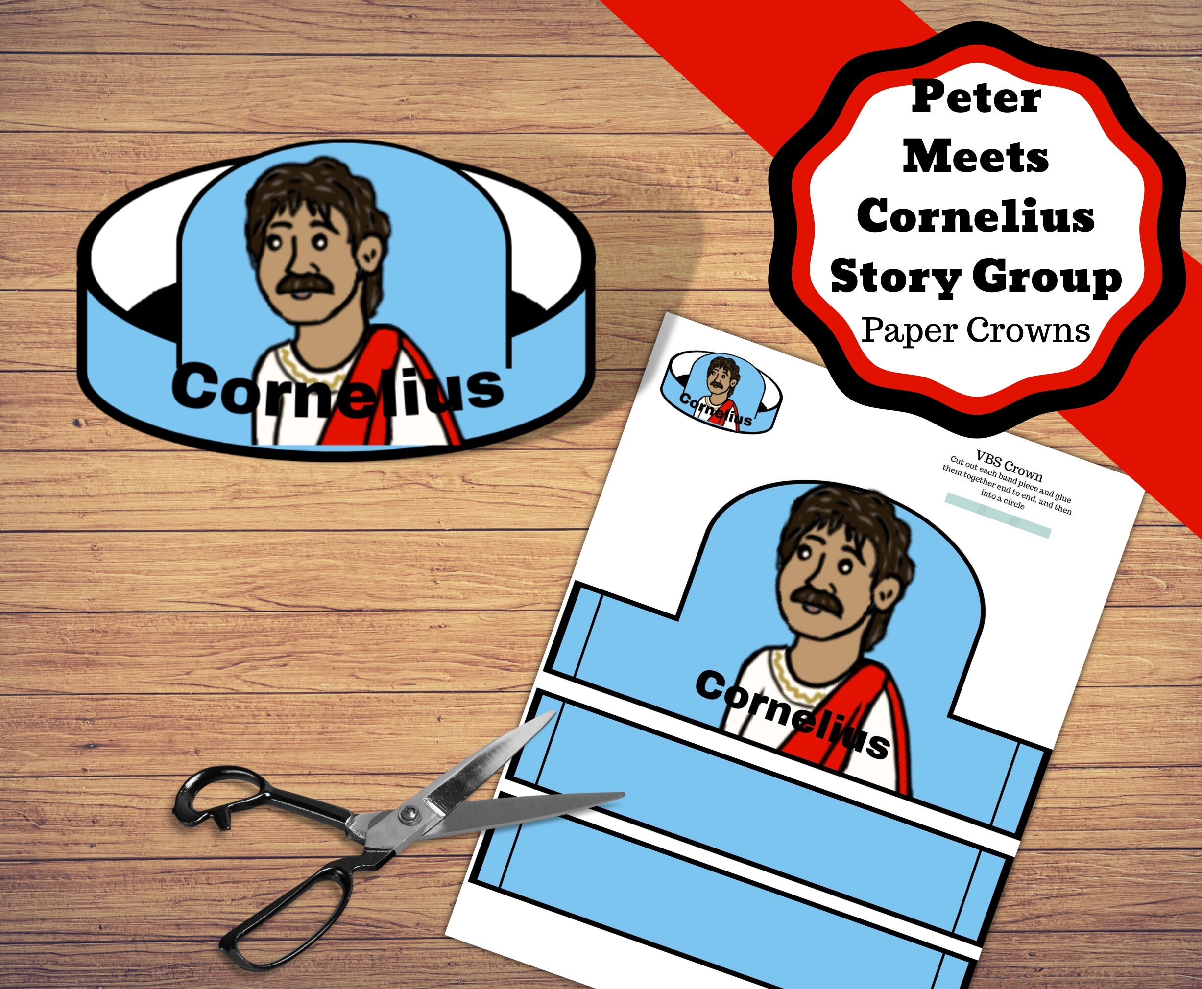 Printable Paper Crown for Telling the Story of Peter Meeting Cornelius ...