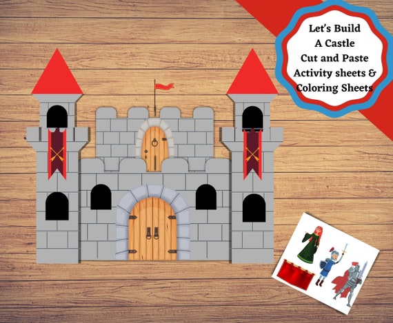 Castle Craft Printable Cut and Paste Create Your Own Castle - Etsy