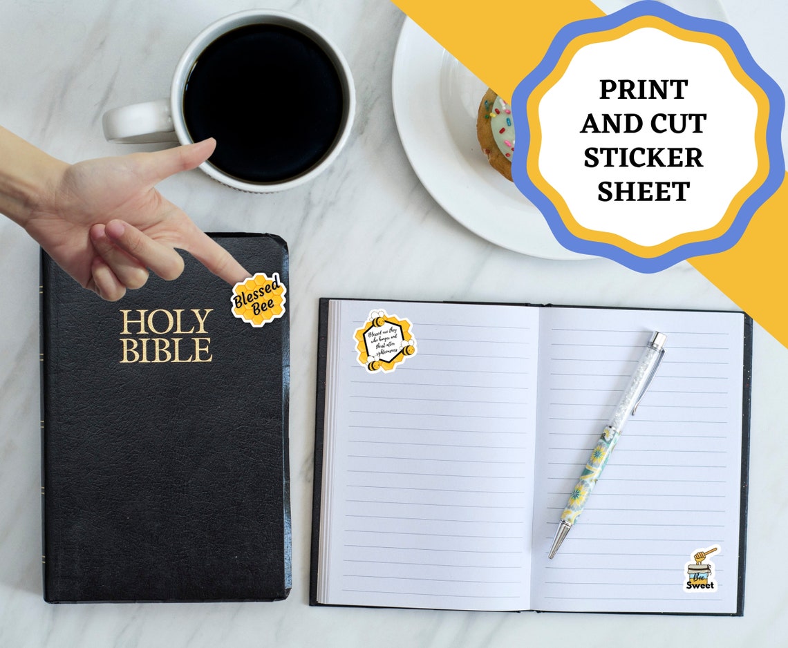 Beatitude Print and Cut Stickers. Beatitude Christian Stickers. Print ...