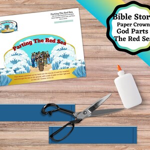 Printable God Parts the Red Sea Paper Crown. Bible Story Moses and the ...