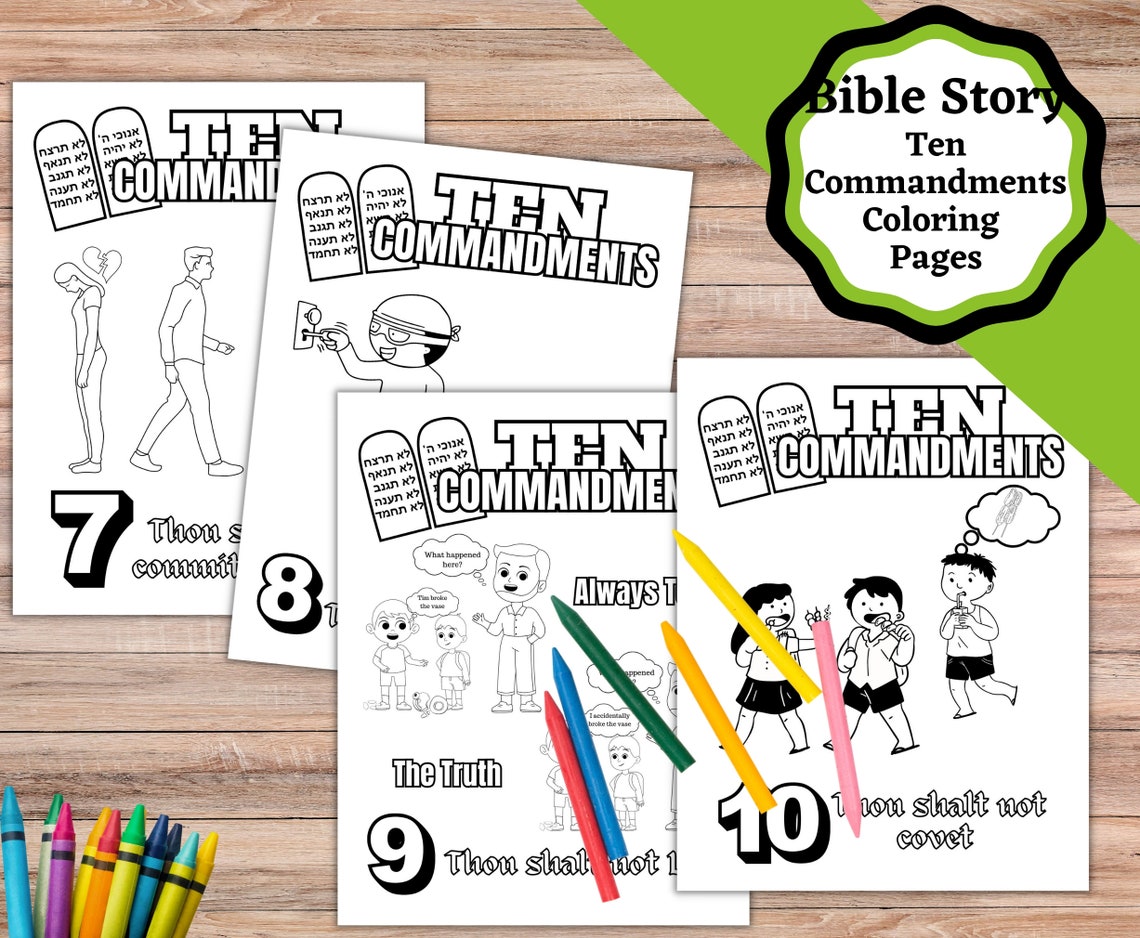 Printable Coloring Pages for Each of the 10 Commandments. Ten ...