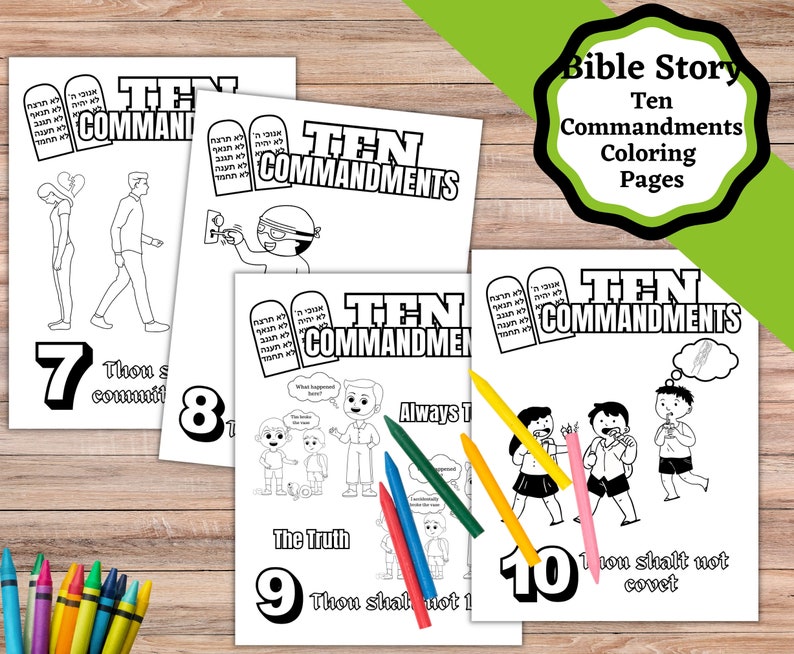 Printable Coloring Pages for Each of the 10 Commandments. Ten ...
