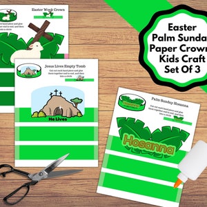 Printable Easter and Palm Sunday Paper Crowns for Kids, Paper Crown ...