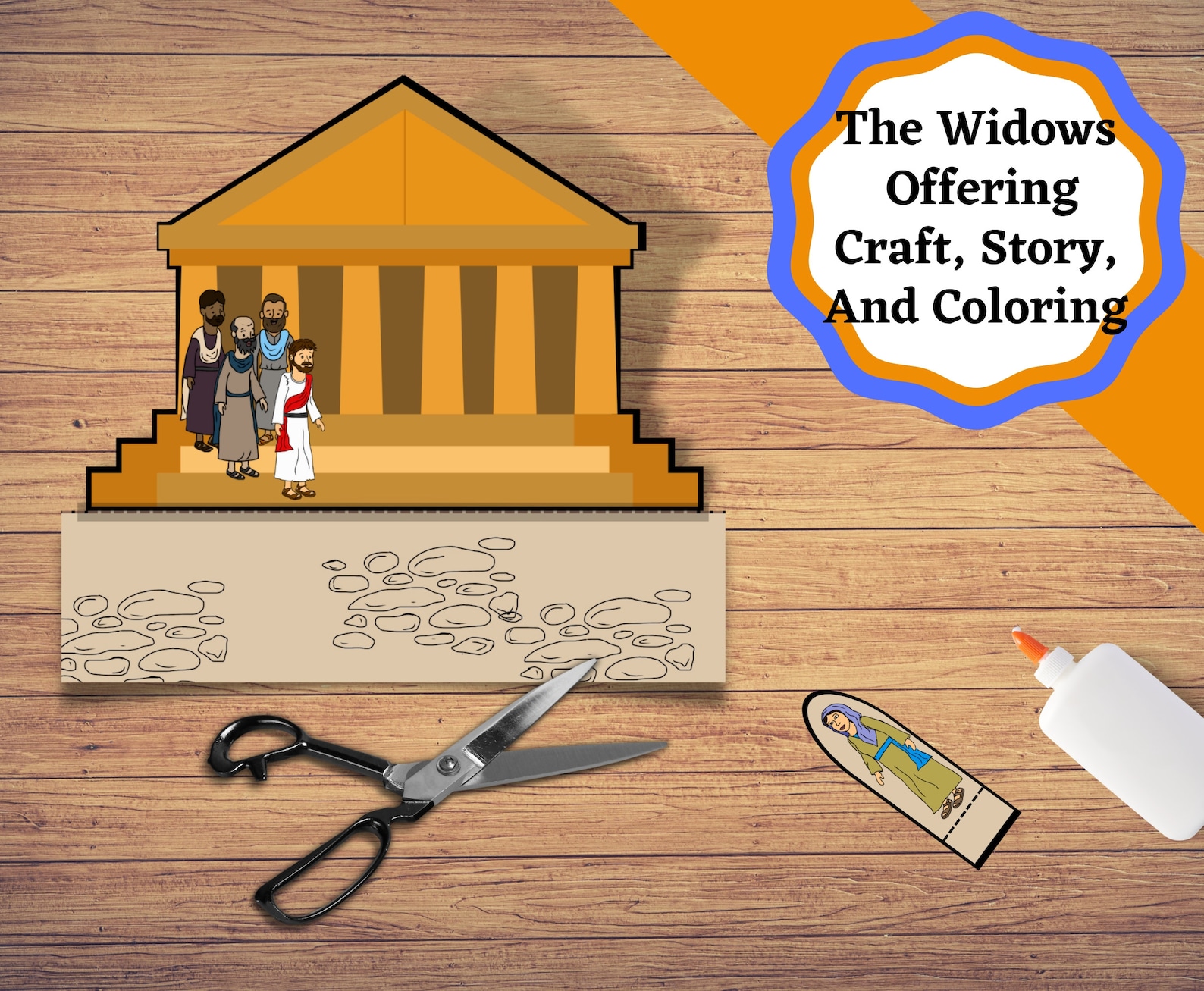 The Widows Offering, Printable Bible Lesson, Craft, Coloring, and Story ...