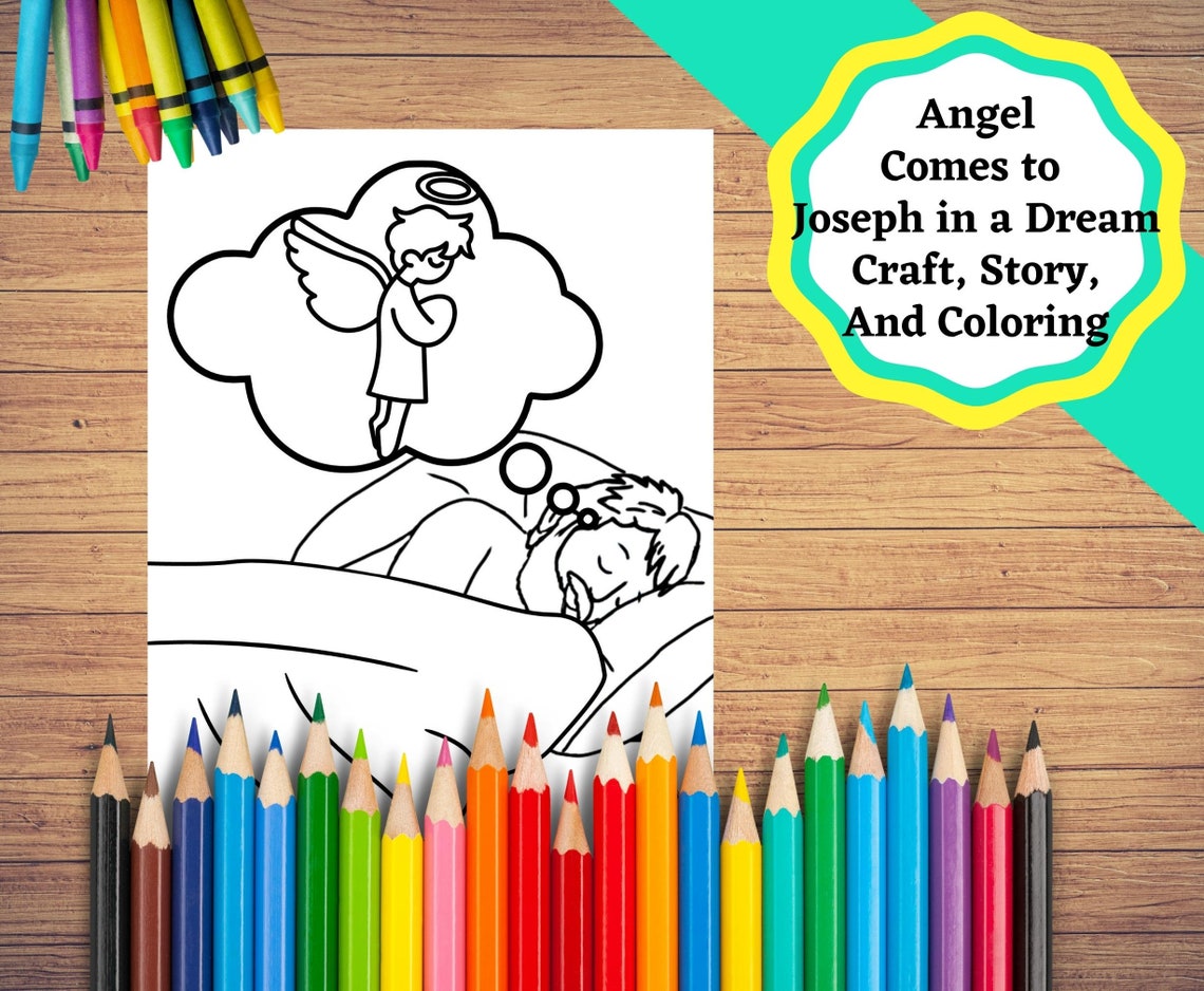 Angel Visits Joseph in a Dream to Tell Him About Jesus. Print Lesson ...