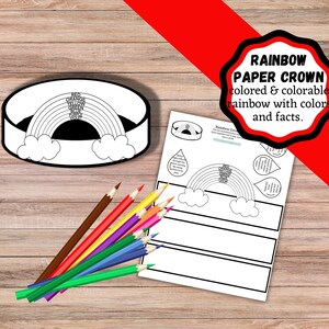 Printable Rainbow Paper Crown, About Rainbows Printable Craft. Rainbow ...