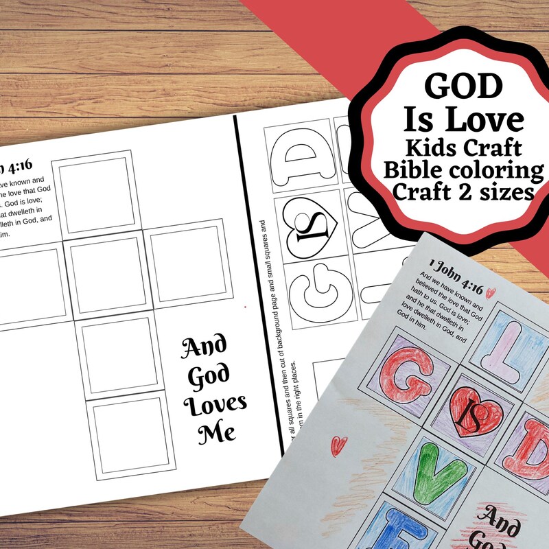 God is Love Craft - Etsy