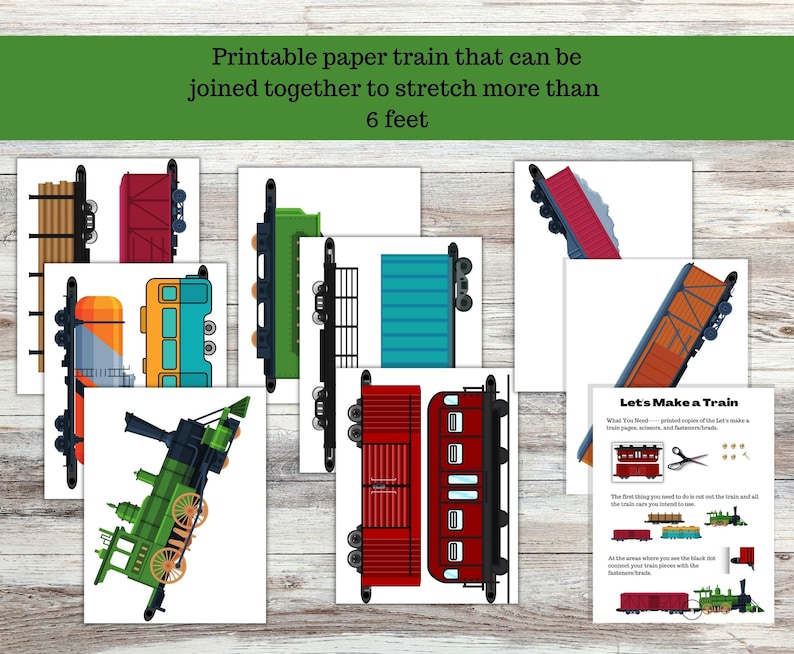 Let's Make a Train, Printable Train and Train Cars Craft. - Etsy