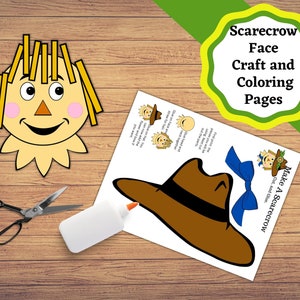 Scarecrow Face Fall Printable Craft. Easy Classroom Craft, Printable ...