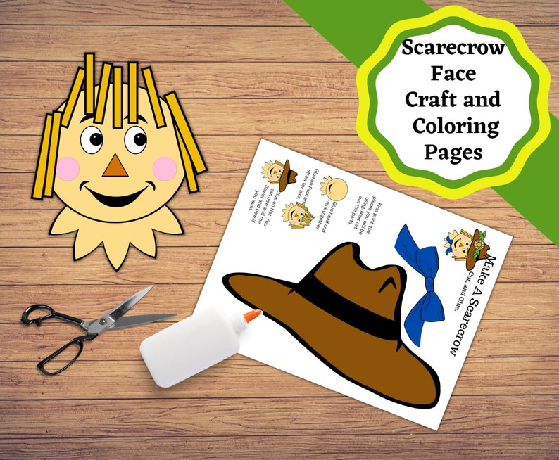 Scarecrow Face Fall Printable Craft. Easy Classroom Craft, Printable ...