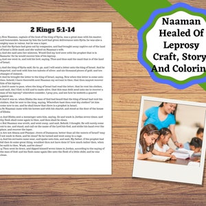 Naaman Healed of Leprosy, Printable Craft, Story, and Coloring Page ...