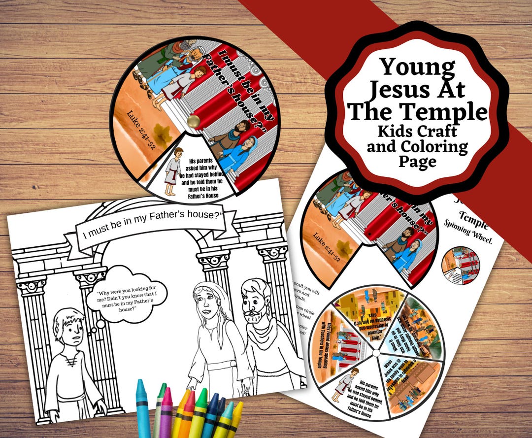 Young Jesus at the Temple, Jesus Stays Behind in Jerusalem. Kids Bible ...