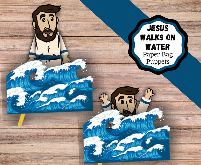 Printable Puppets for Jesus Walks on Water and Peter Comes Out to Him ...