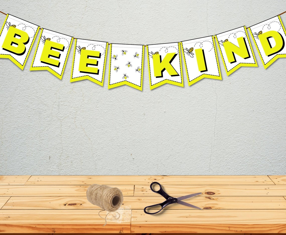 Bee Themed Printable Banner/bunting. Bee Party Banner - Etsy