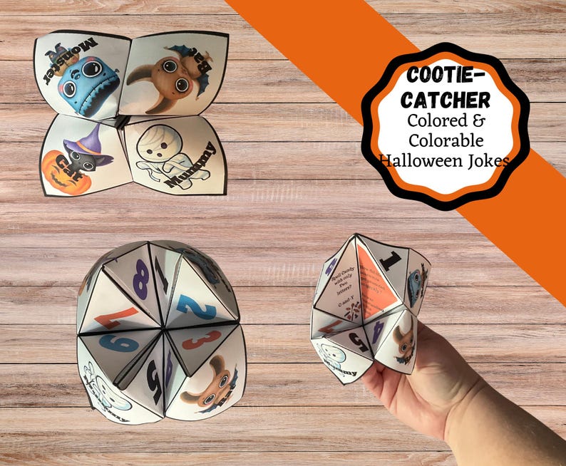 Printable Halloween Cottie-catcher. Colored and Colorable Halloween ...