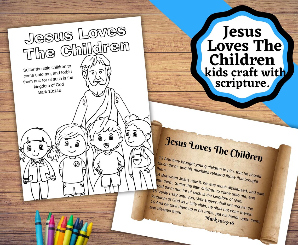 Jesus Loves the Children Craft, Mark 10:13-16. Jesus Calls the Children ...