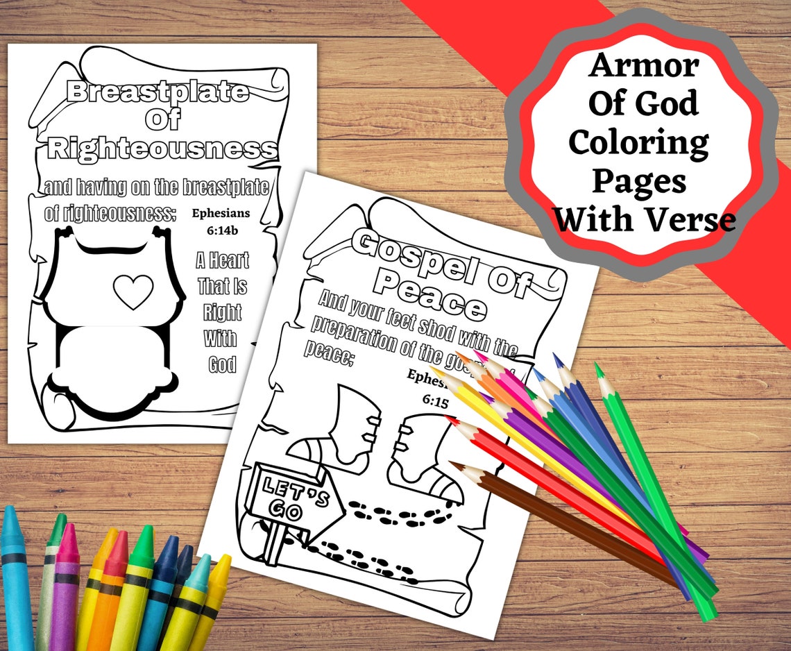 Printable Coloring Pages for the Armor of God. Armor of God Coloring ...