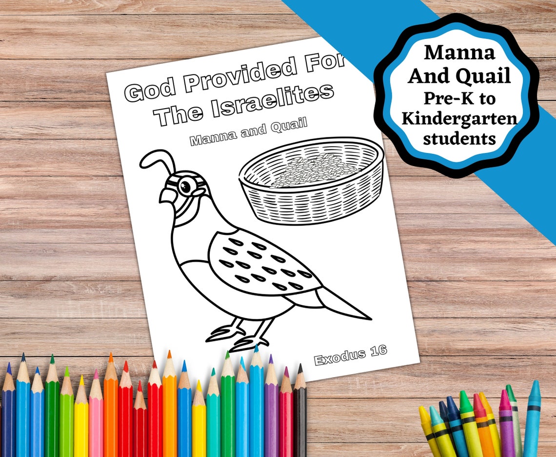 Manna From Heaven and Quail Young Kids Craft. Printable Craft and ...