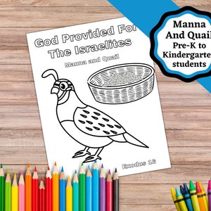 Manna From Heaven and Quail Young Kids Craft. Printable Craft and ...