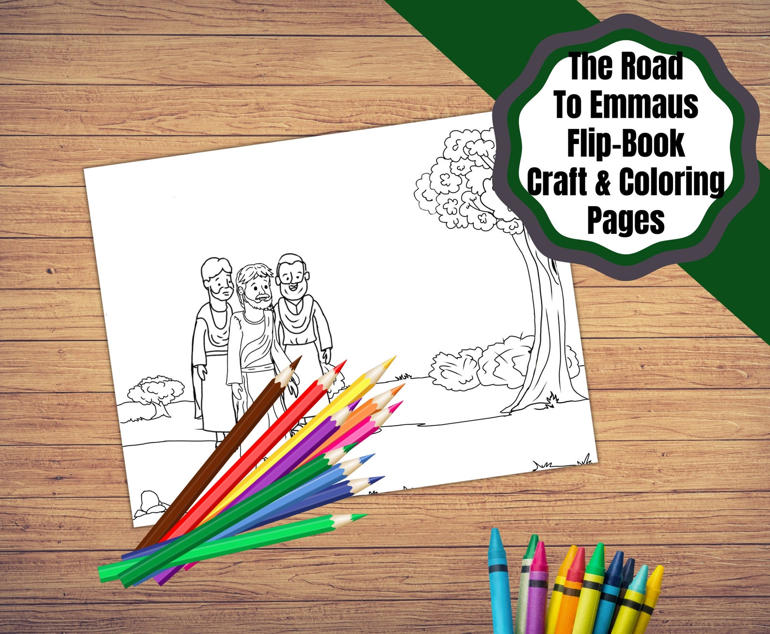 Printable Road to Emmaus Craft Set, Road to Emmaus Coloring and Crafts ...