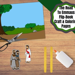 Printable Road to Emmaus Craft Set, Road to Emmaus Coloring and Crafts ...