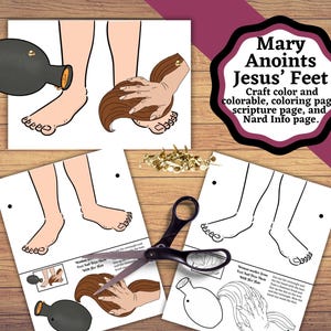 Mary Anoints Jesus Feet With Perfume. Jesus' Feet Anointed With Perfume ...