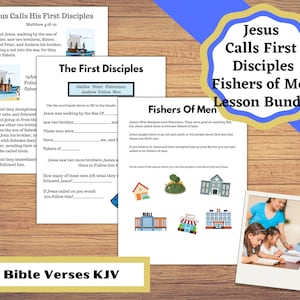 Jesus Calls His First Disciples, Printable Fishers of Men Bible Lesson ...