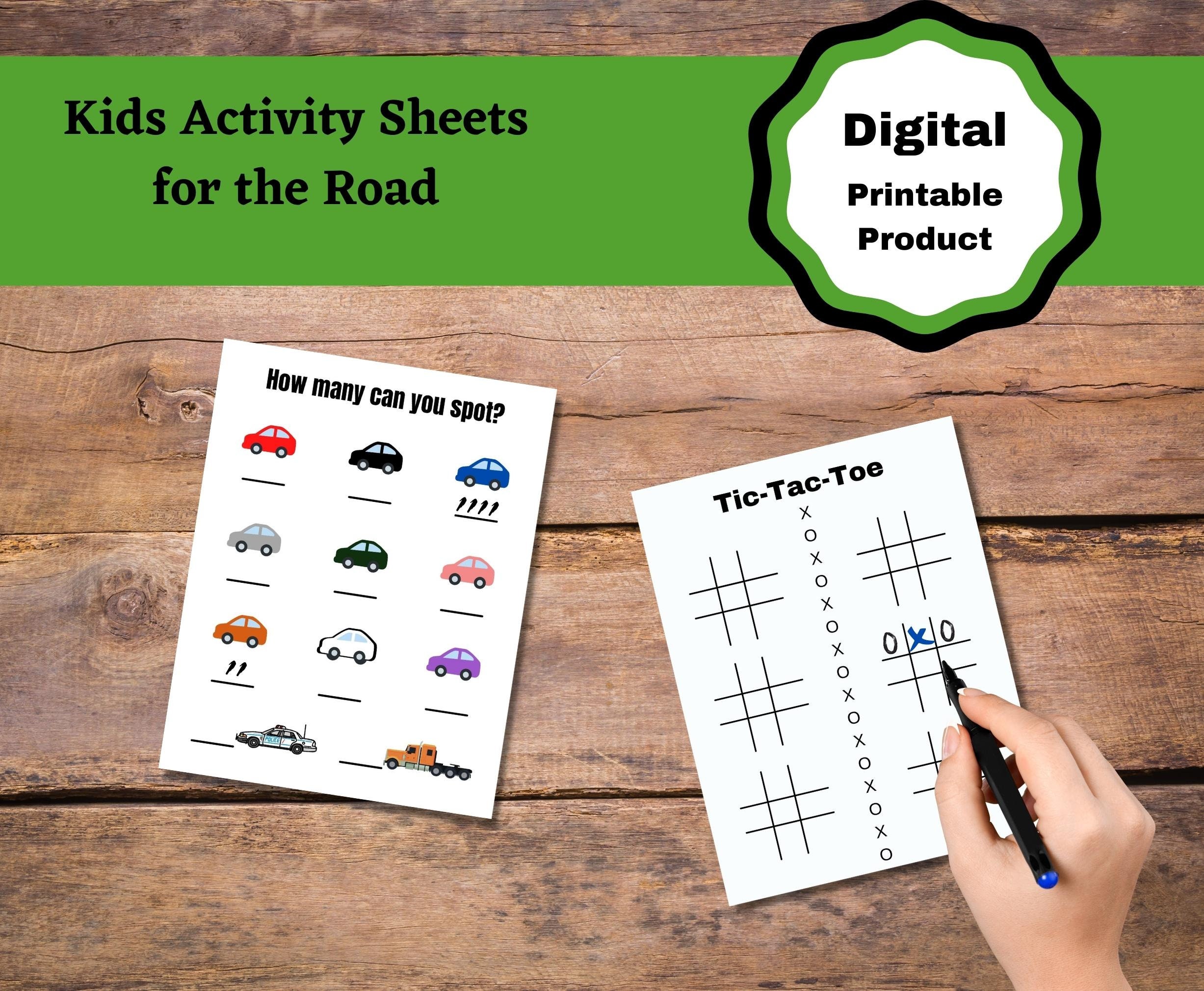 Car Ride Activity Sheets, Travel Pages Family Travel Games and I-spys ...