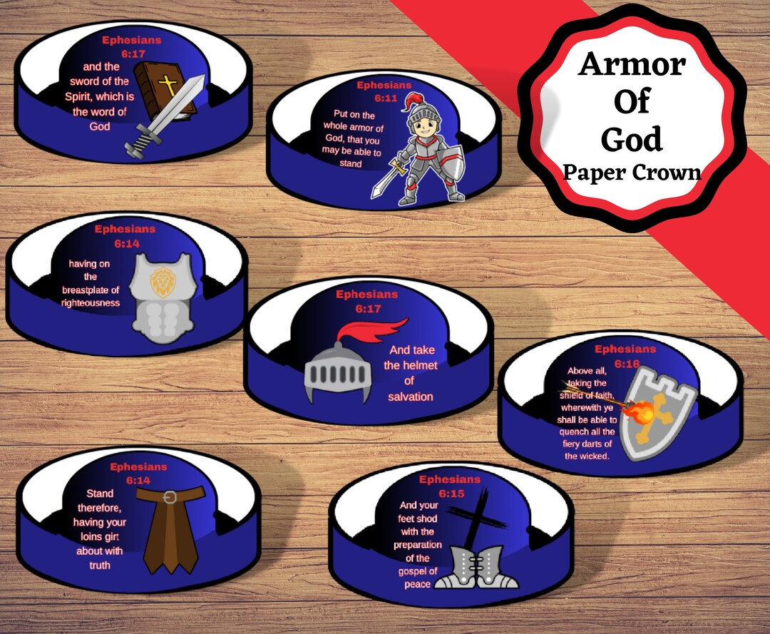 Printable Paper Crowns, VBS Paper Crowns. Armor of God. Each Piece of ...