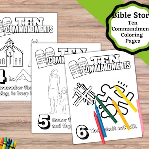 Printable Coloring Pages for Each of the 10 Commandments. Ten ...