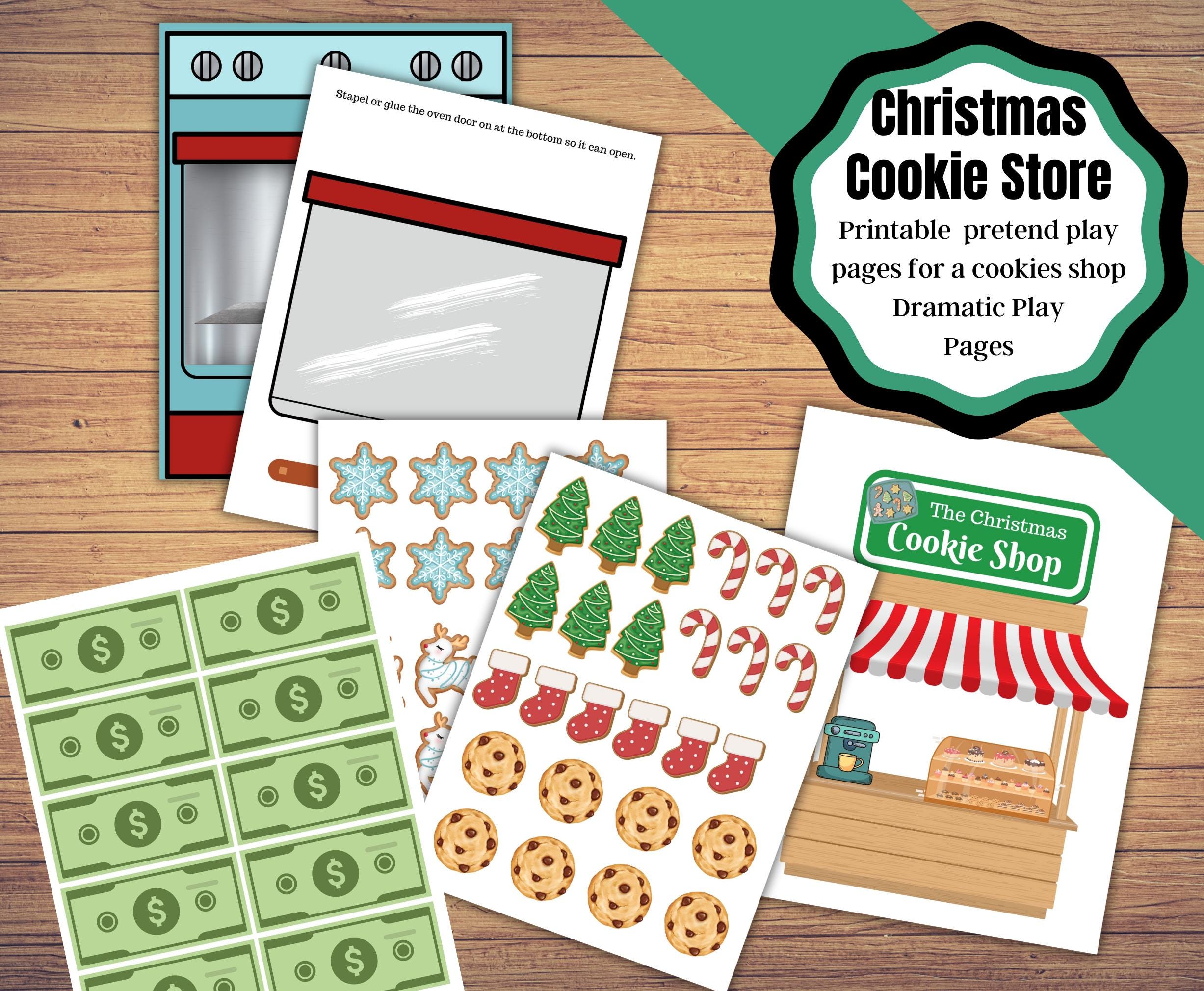 Printable Pages for a Pretend Play Christmas Cookie Shop. Dramatic ...