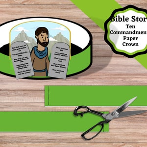 Printable 10 Commandments Paper Crown Craft for Kids. Paper Head Band ...