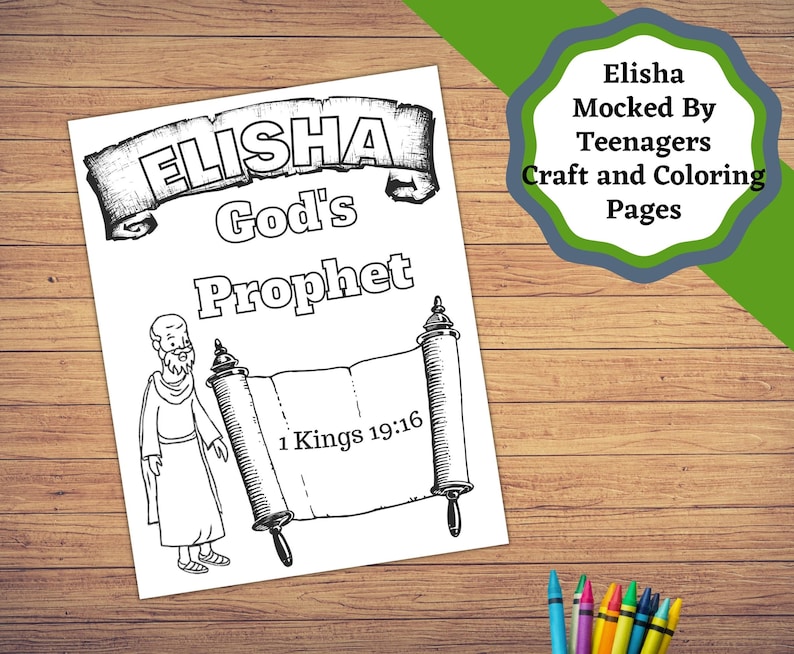 Elisha Mocked by Teenagers, Printable Craft and Coloring Page for the ...