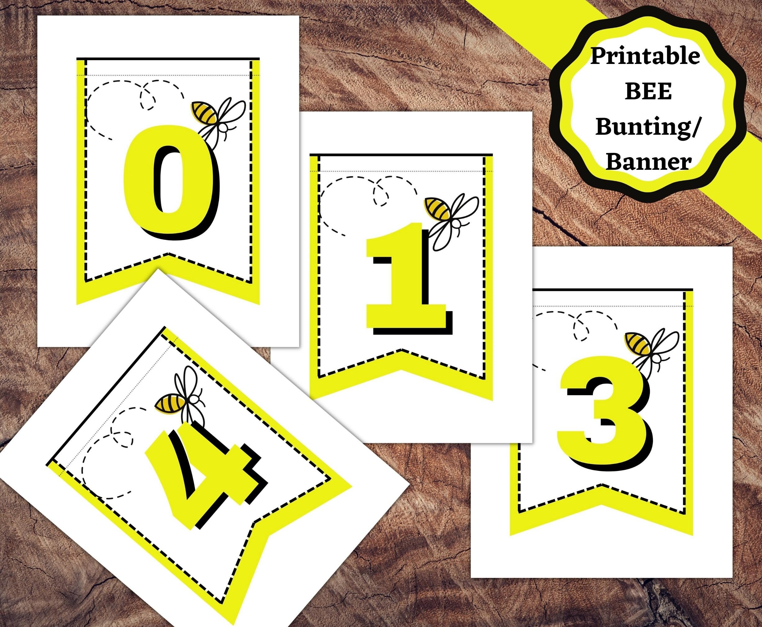 Bee Themed Printable Banner/bunting. Bee Party Banner - Etsy