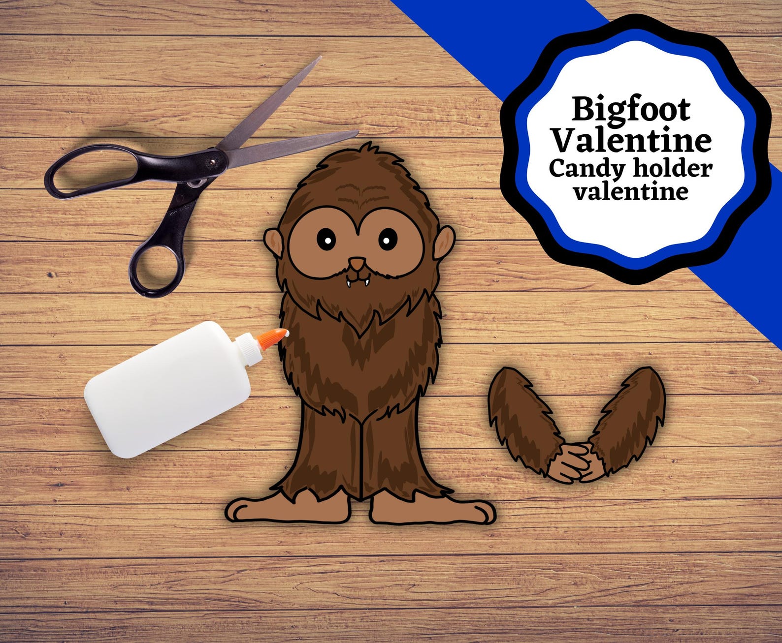 Build Your Own Big Foot, Cut and Paste Bigfoot in Two Sizes, 9 and 14 ...