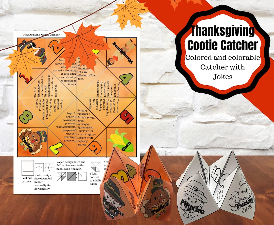 Thanksgiving Cootie Catcher, Fun Fall Craft With Thanksgiving Facts ...