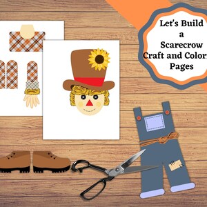 Scarecrow Activity Sheets Printable Scarecrow Craft and Coloring Page ...