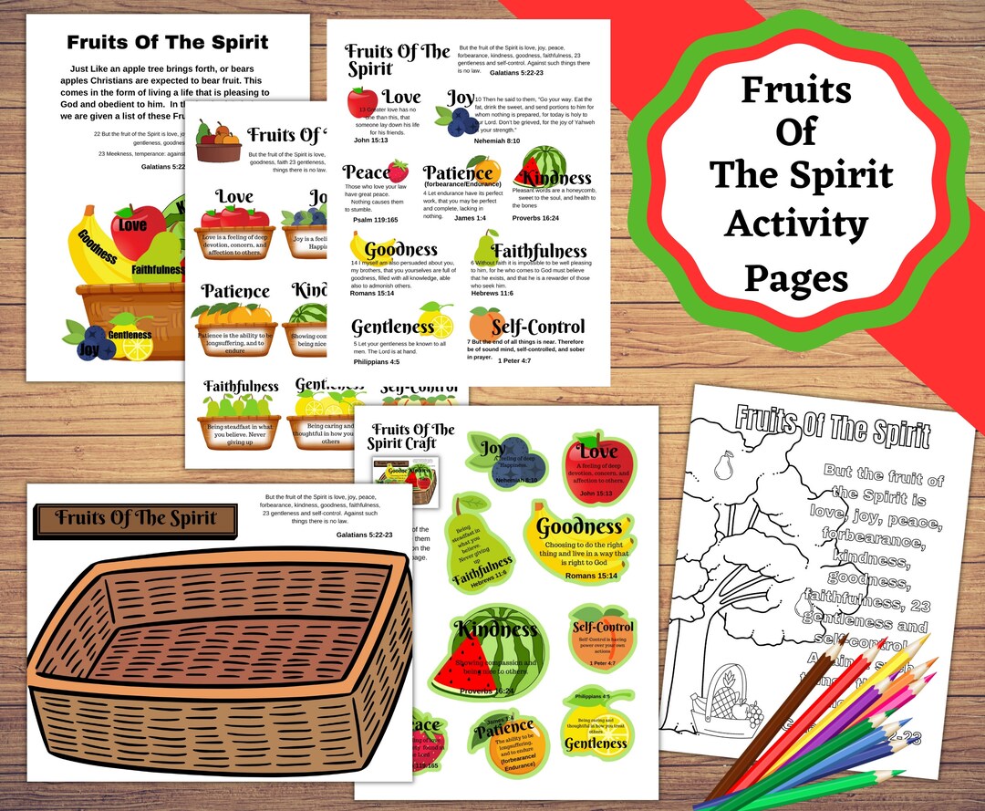 Printable Fruits of the Spirit Lesson Pages. Fruits of the Spirit Kids ...