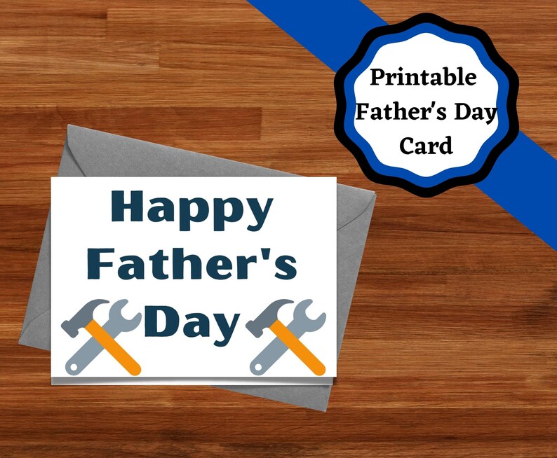 Printable Father's Day Card, Tool Themed - Etsy