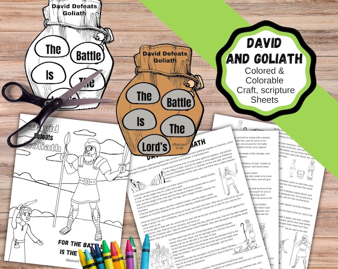 David and Goliath Play-dough Bible Story Kit, David and Goliath Peg ...