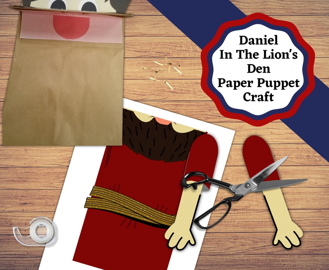 Printable Daniel in the Lions Den Paper Puppets. Daniel, King Darius ...